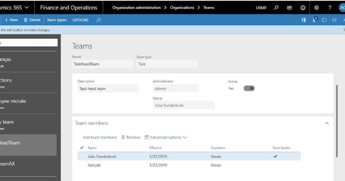 Microsoft Dynamics AX: D365/AX7 - How to create custom workflow participant provider for team