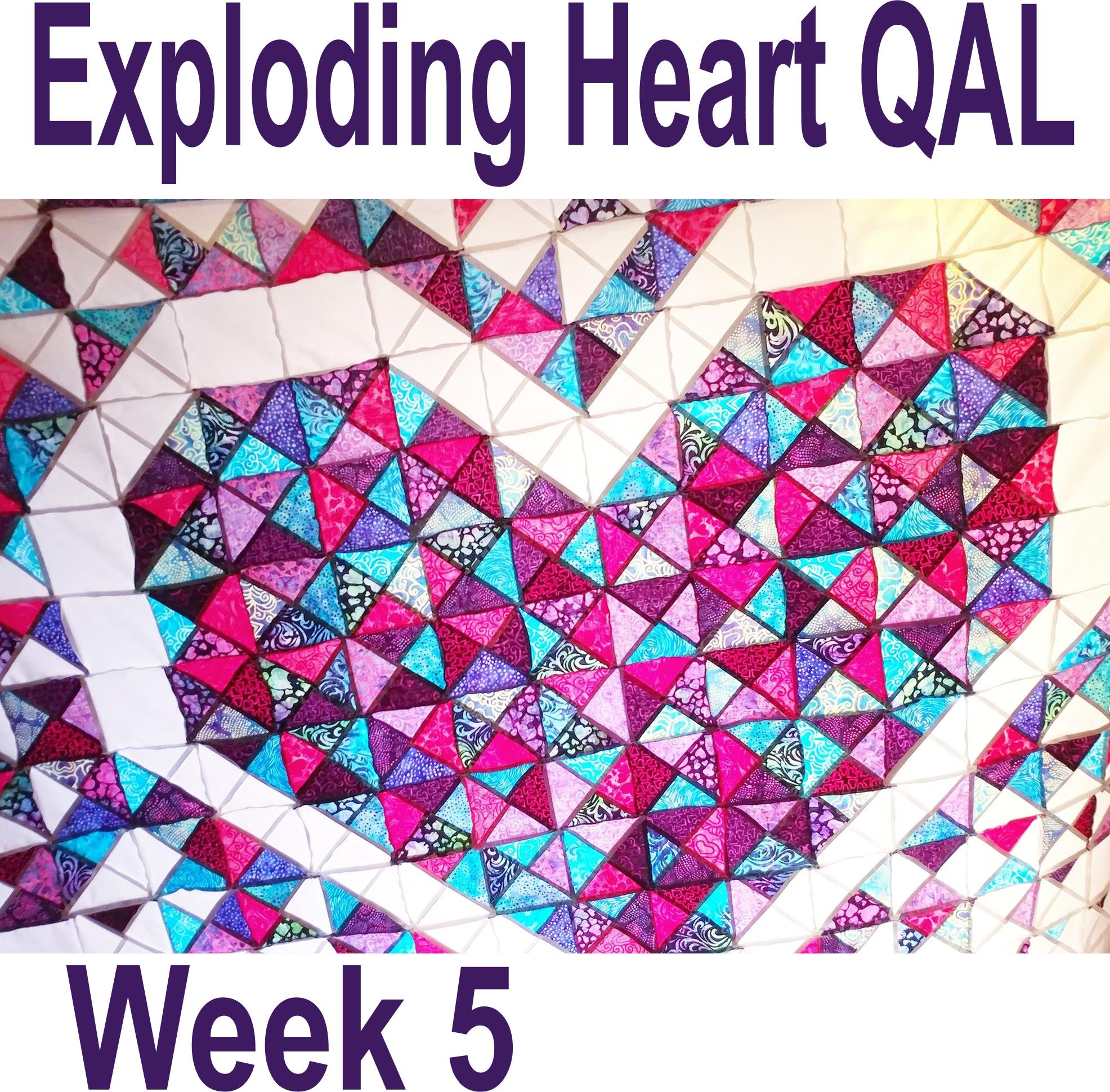 Slice of Pi Quilts: Exploding Heart Quilt Along - Week 5