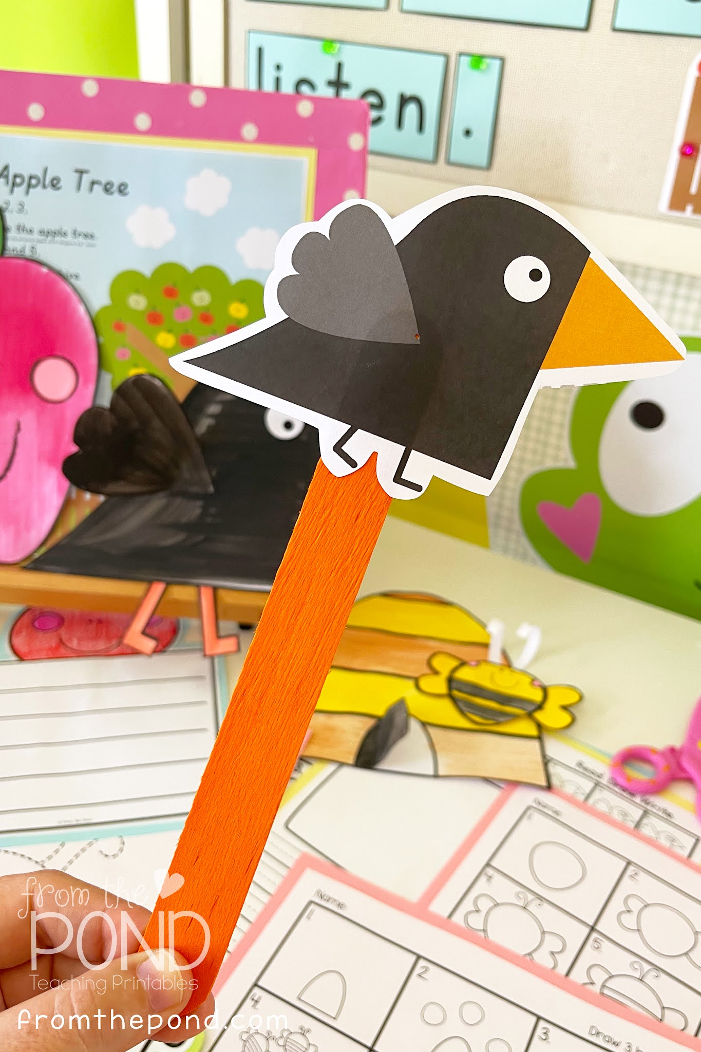 Counting with Crow Finger Play | From the Pond