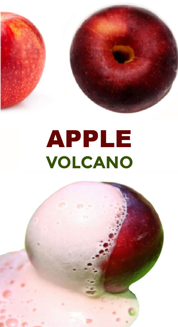 Apple Volcano Experiment