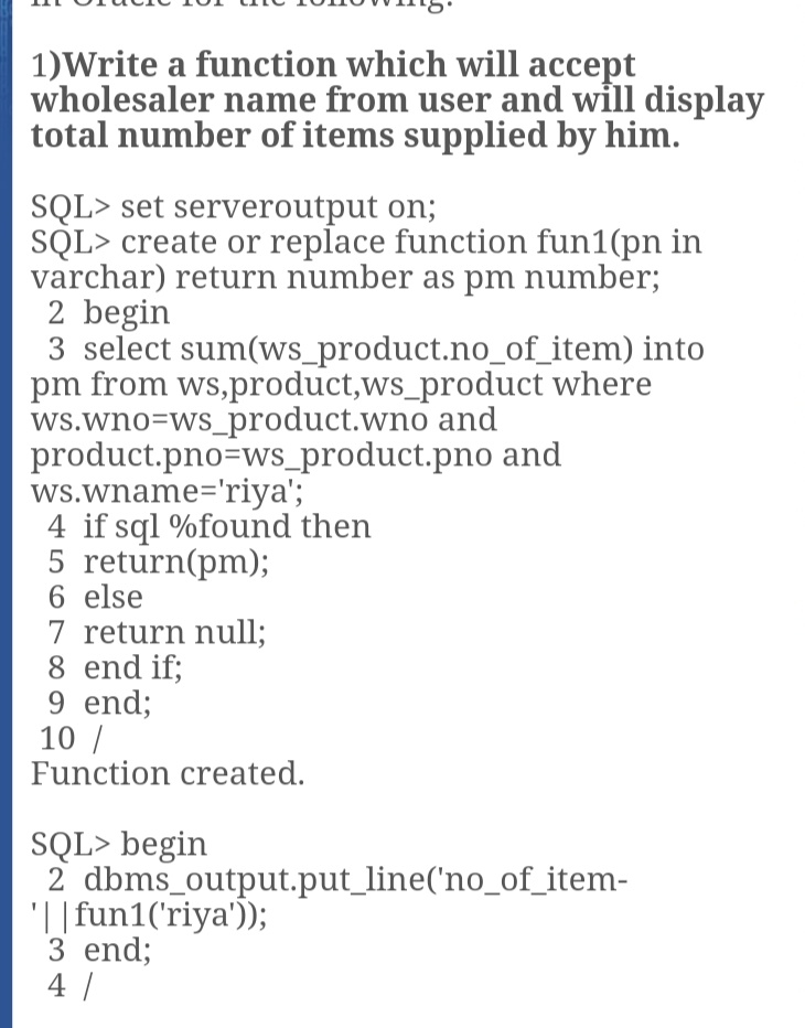 Degree Program - BCA Course Practical Slips Solution : RDBMS_slip