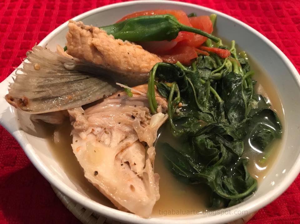 Sinigang na Salmon with Kangkong