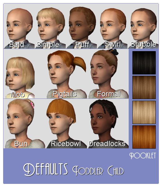 Simthing for Everyone: Base Game Default Hair - Index and Phase 1