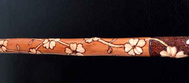 Burning Desire: Pyrography and Scroll Saw: Finished walking stick