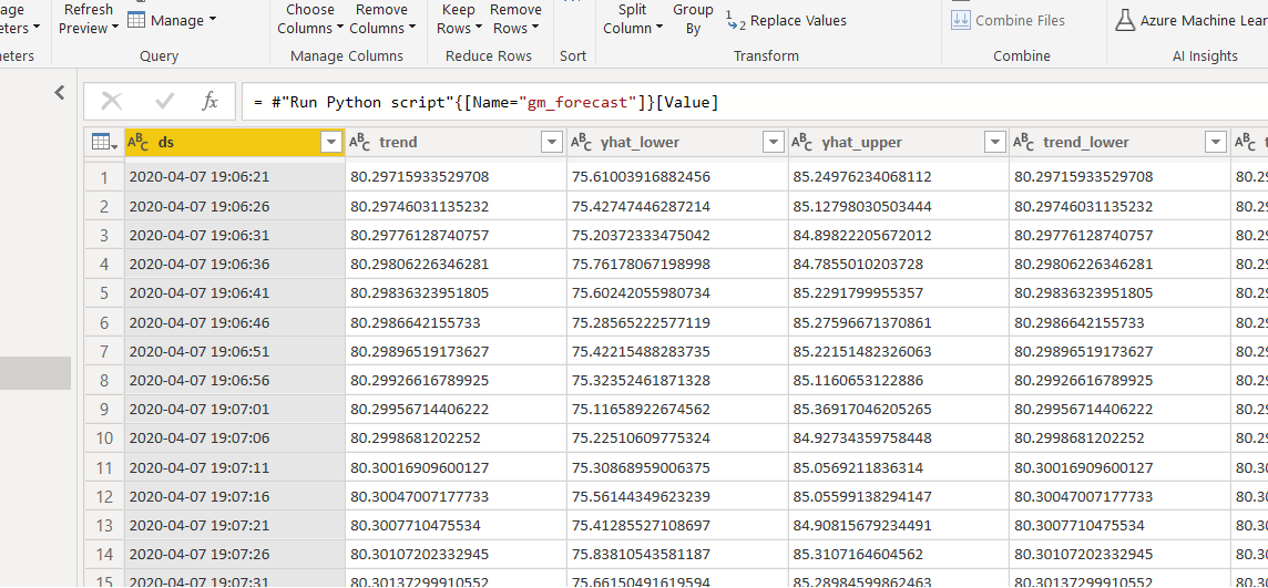 Power BI - Importing fbprophet and using Anaconda as Default Python