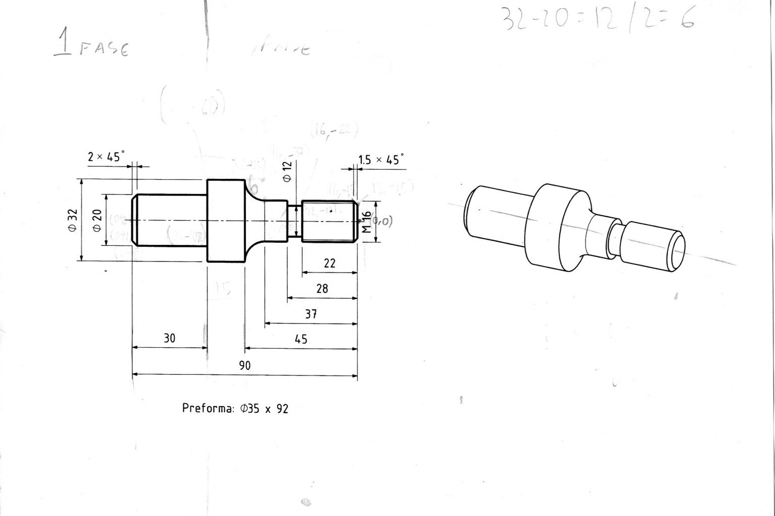 FP 1/ FP2 - Rama METAL: PIEZA 9 - ROSCADO EXTERIOR. Lenguaje ISO