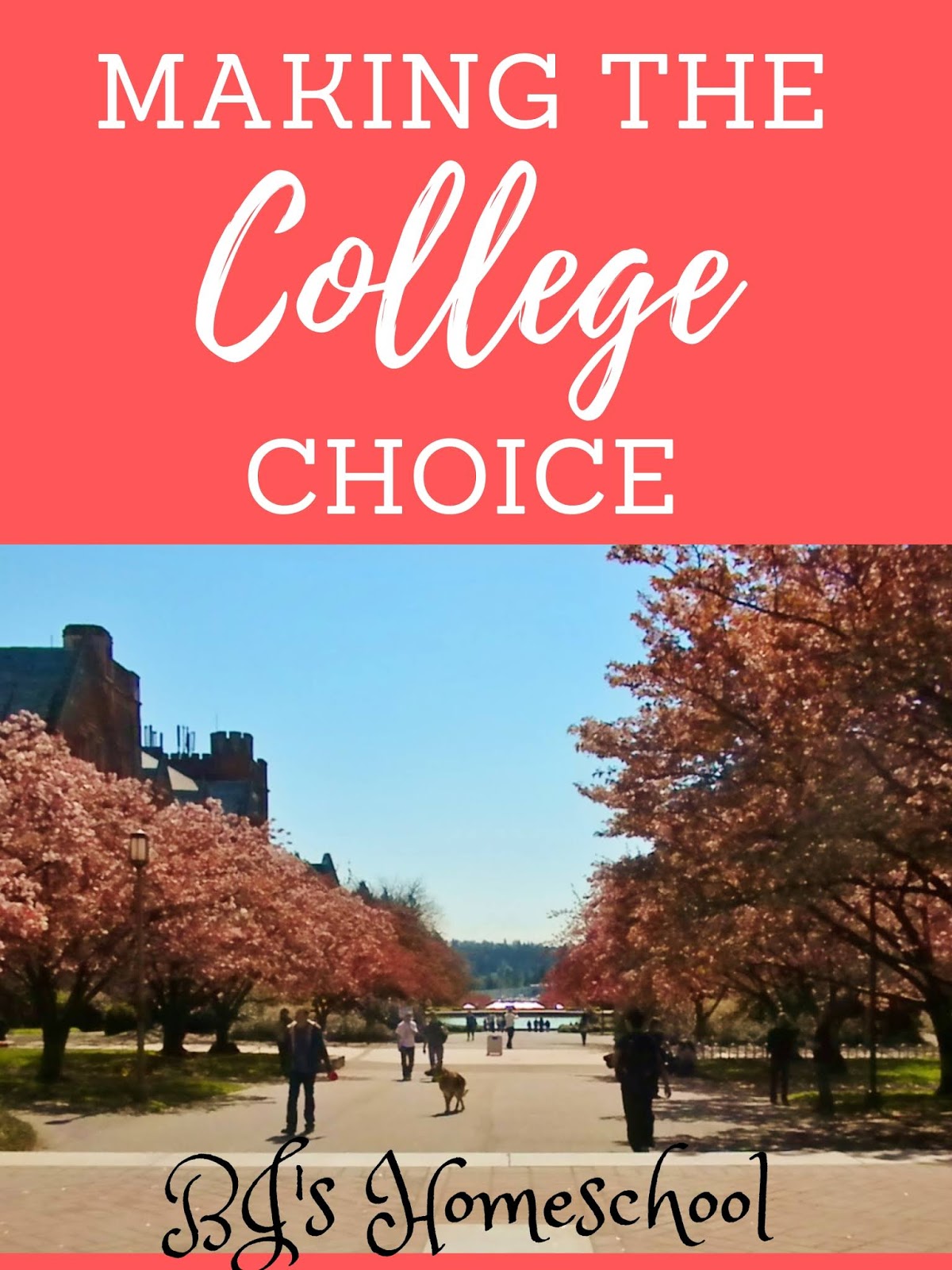 BJ's Homeschool : Homeschooling to College and Making the College Choice