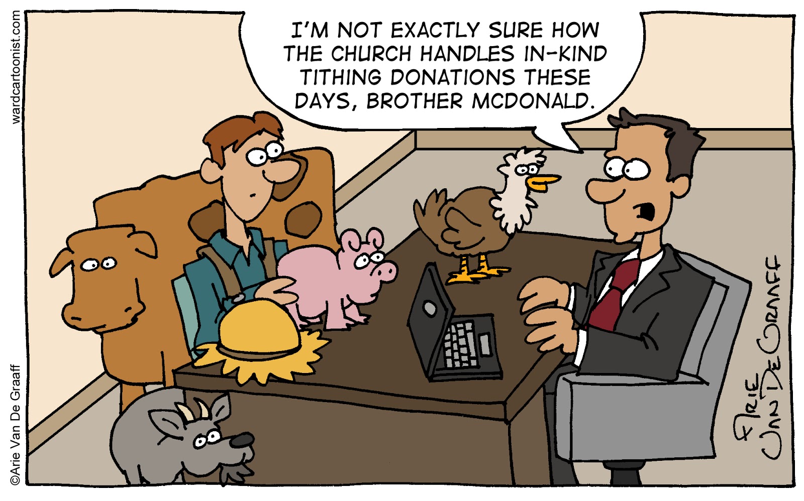 Ward Cartoonist: In-kind Tithing