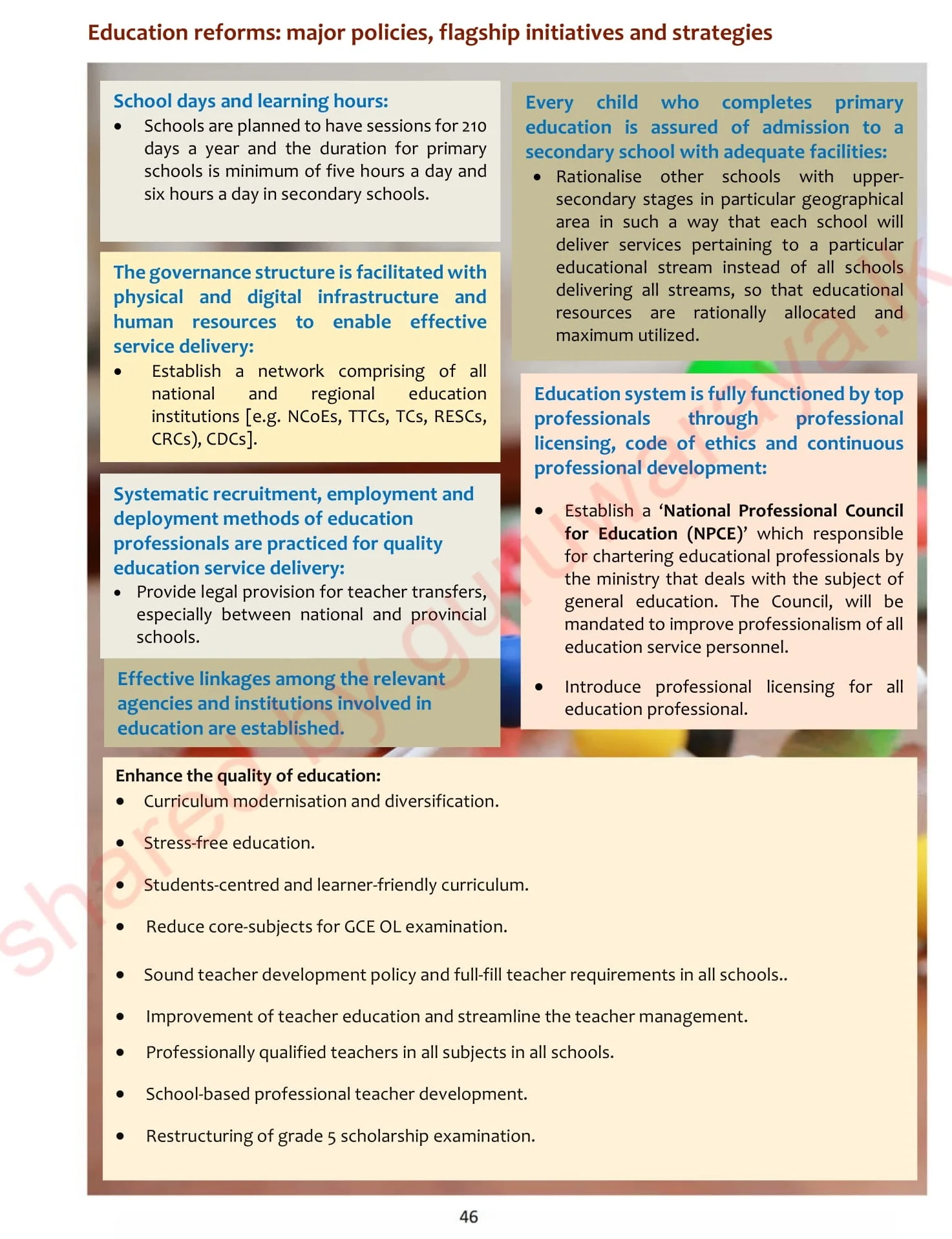 General Education Sector Development Plan (2020 - 2025) - Teacher