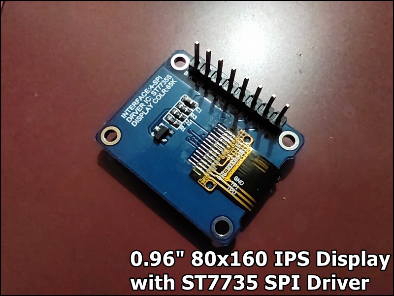 Arduino Er Esp32 Display With 096 80x160 Spi St7735 Ips Display Using Tftespi Lib 0176