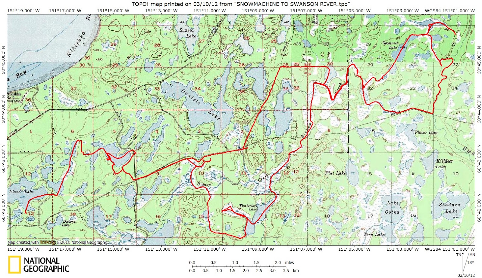 BASECAMP NIKISKI: ...riding snowmachines to the Swanson River
