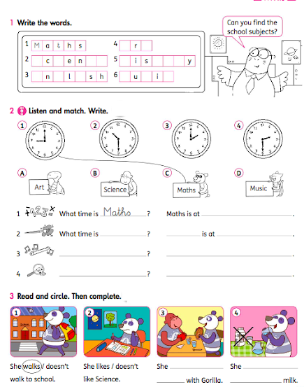 Coleydeporte: Inglés repaso, review 1. Refuerzo y ampliación. 3º Primaria.