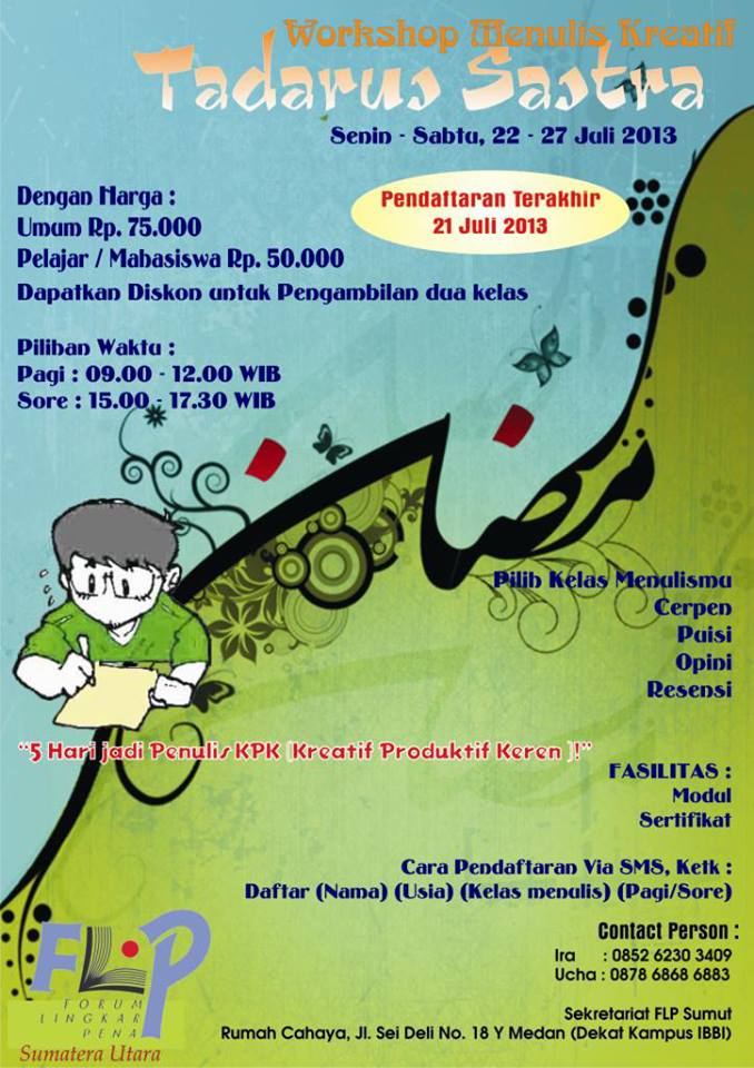 TADARUS SASTRA 2013 ~ FLP Sumatera Utara