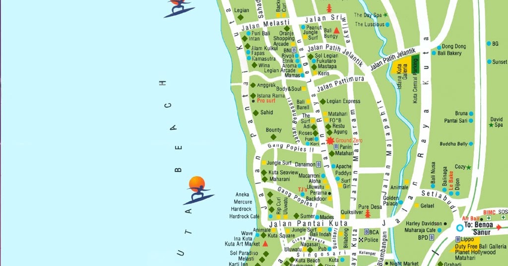 Gaya Terbaru 30+ Peta Pantai Kuta Bali, Pemandangan Pantai