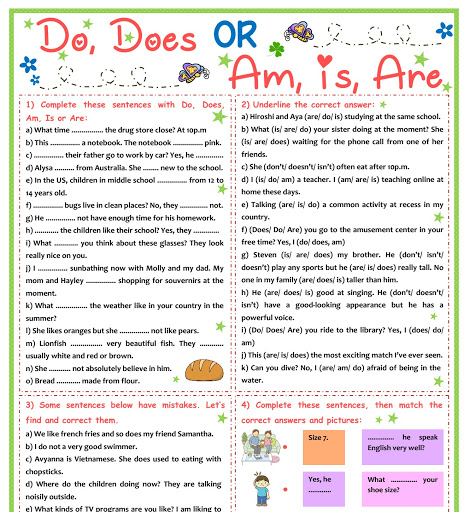 Ozela Kate: Worksheet for Children and Beginner - Auxiliary Verbs - Do ...