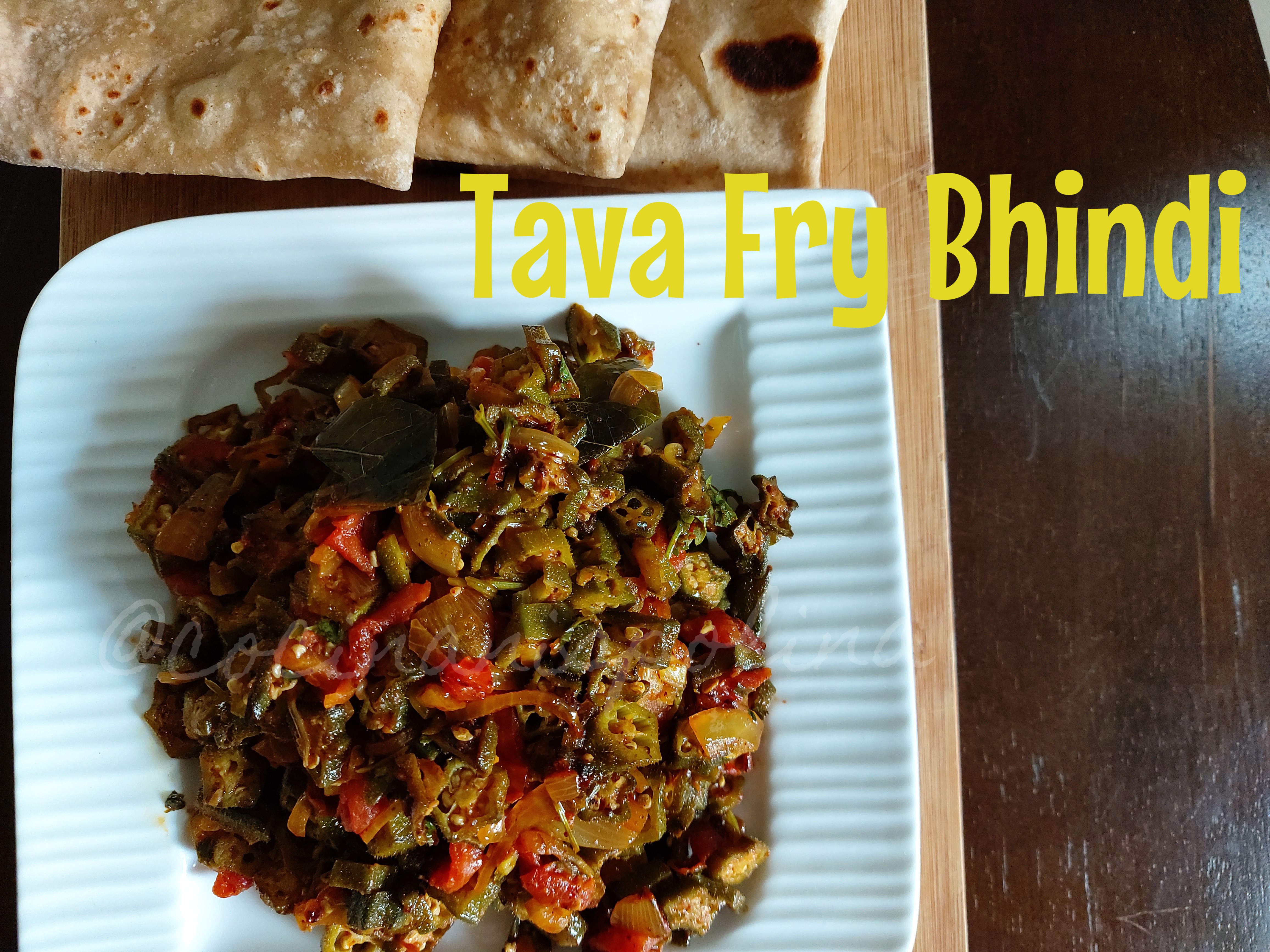Cocinanispolina: {Recipe}Tava Fry Bhindi |Tava Fried Okra|Tava Fried ...