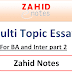 Multi Topic essay for BA English on Negative Topics - Zahid Notes
