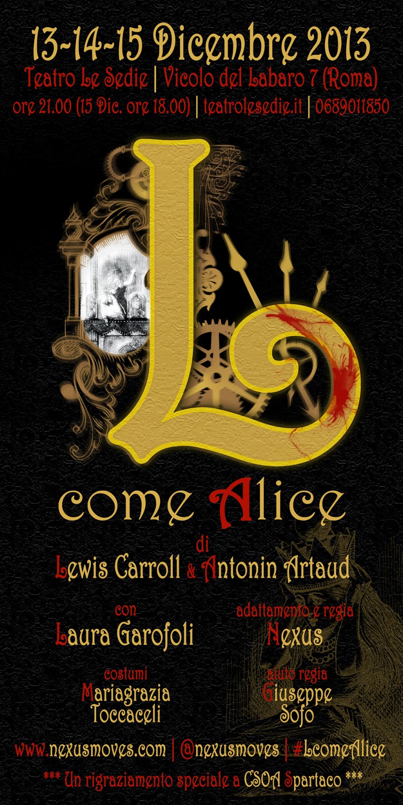 Nexus: "L come Alice": teatro e videoarte di/con Nexus e Laura Garofoli