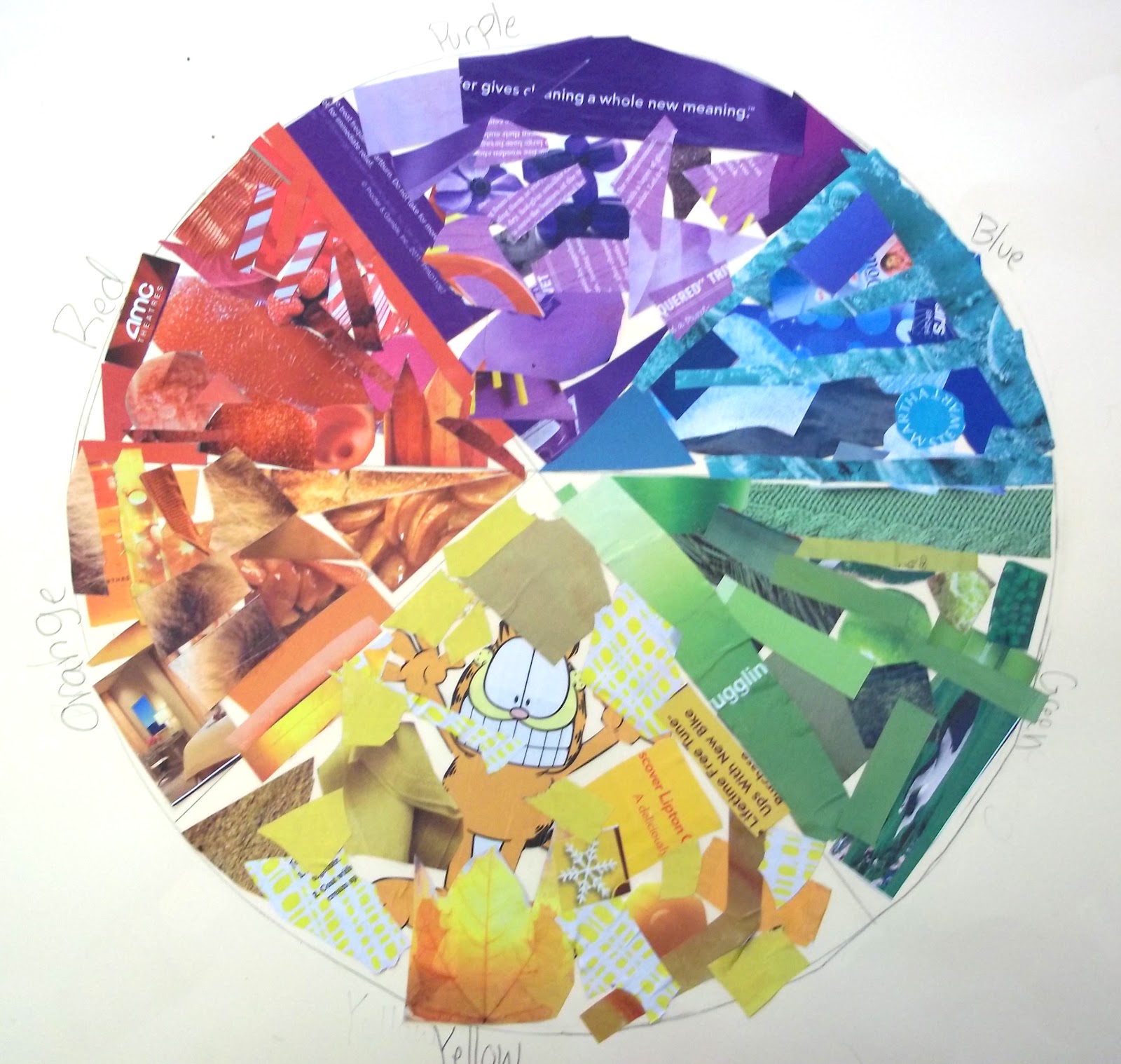 Monument Valley Regional Middle School Art Class: Color Wheel Collage ...