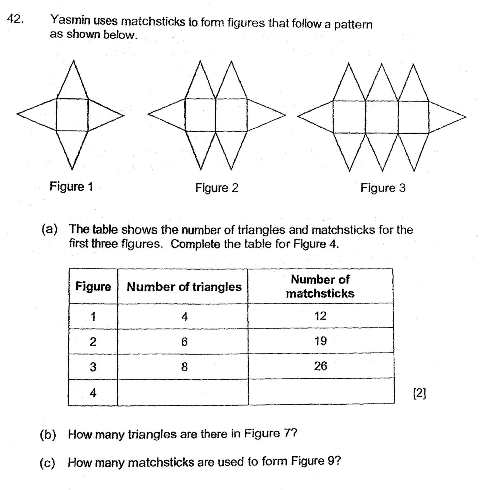 Primary 4 Mathematics: Seeing Patterns (6x questions including 1x 2019 ...