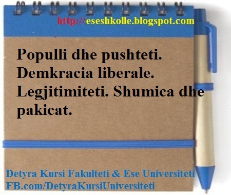Detyra Kursi Te Gatshme Me Porosi: Tema: Populli dhe pushteti ...