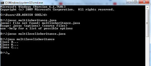 Write A Program To Implement Multilevel Inheritance In Java