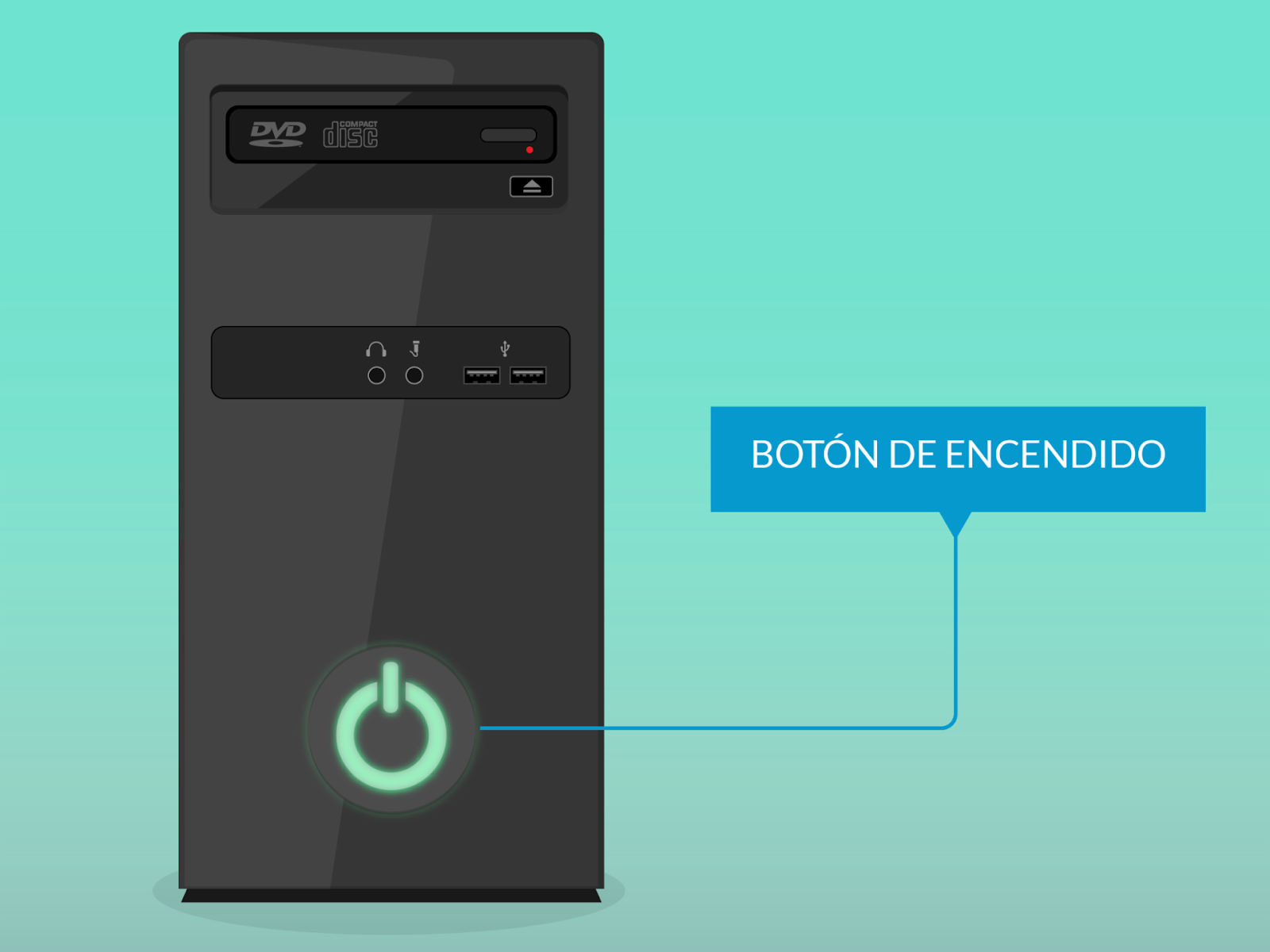 Encender el computador de escritorio