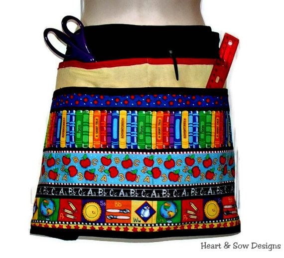 Heart & Sow's Artistic Designs Blog: New Teacher Aprons For Back to School