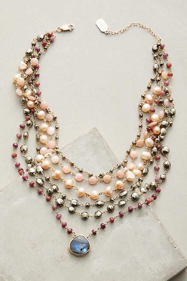 Layered beads necklace