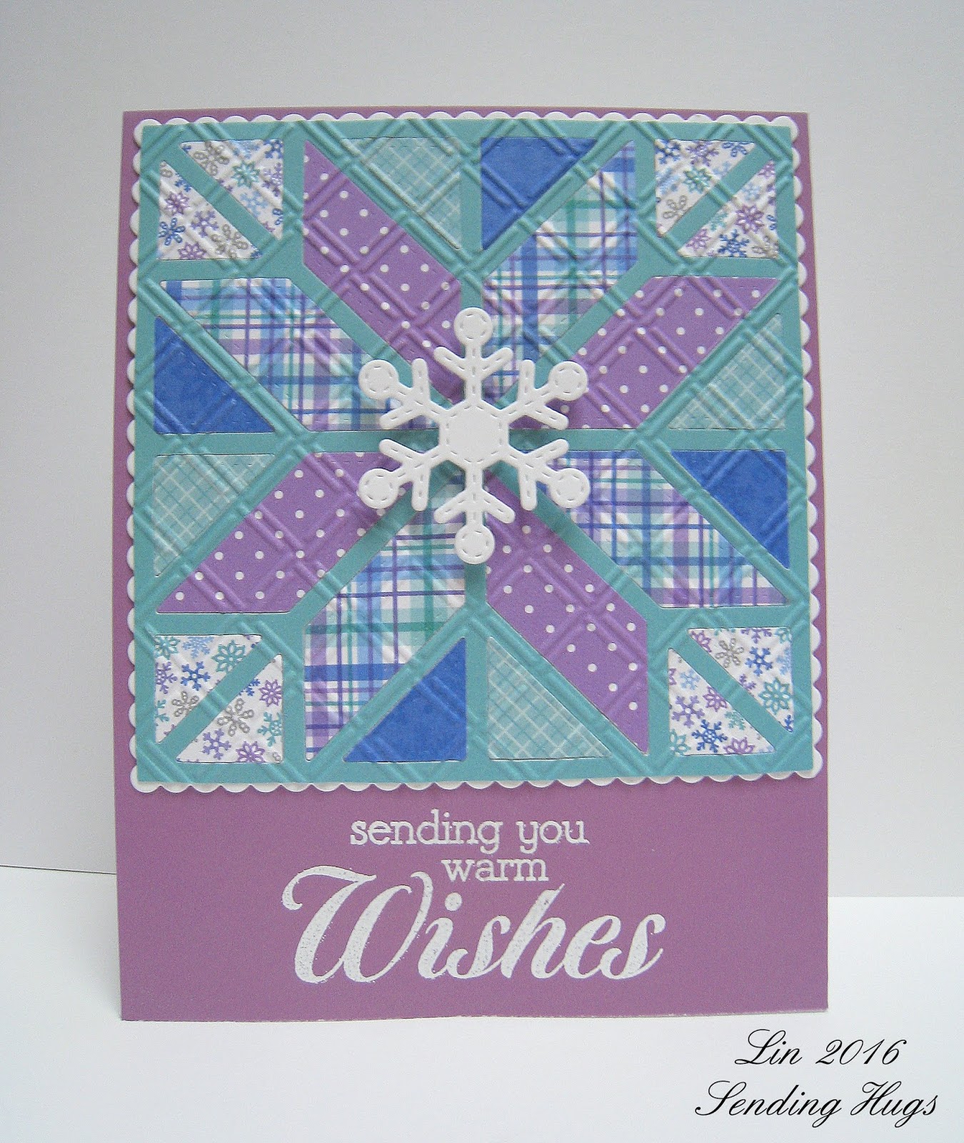 Sending Hugs: A cool quilt card