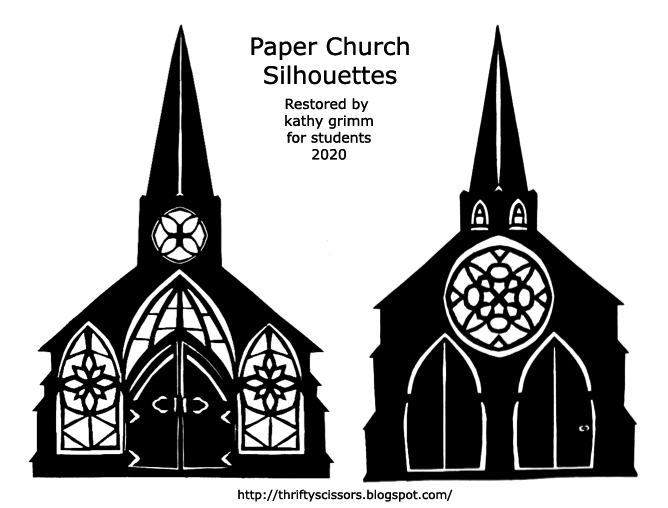 Paper Church Silhouettes | Thrifty Scissors