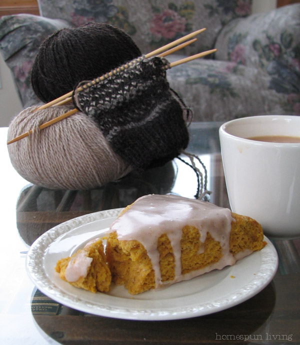 homespun living: fall food & knitting