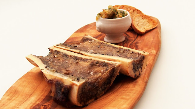 Roast bone marrow with shallot, garlic and herb jam - Kitchen Exile