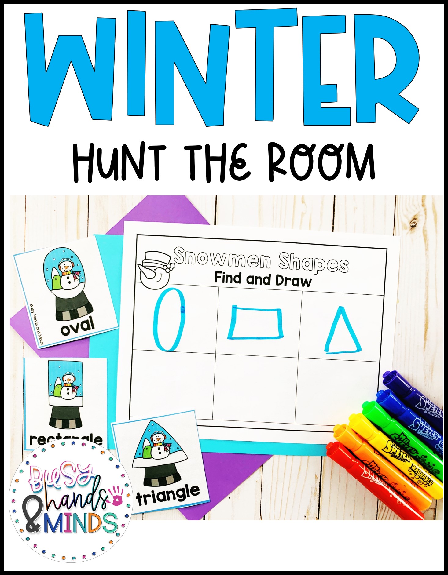 Winter Hunt the Room for Preschool | Busy Hands and Minds