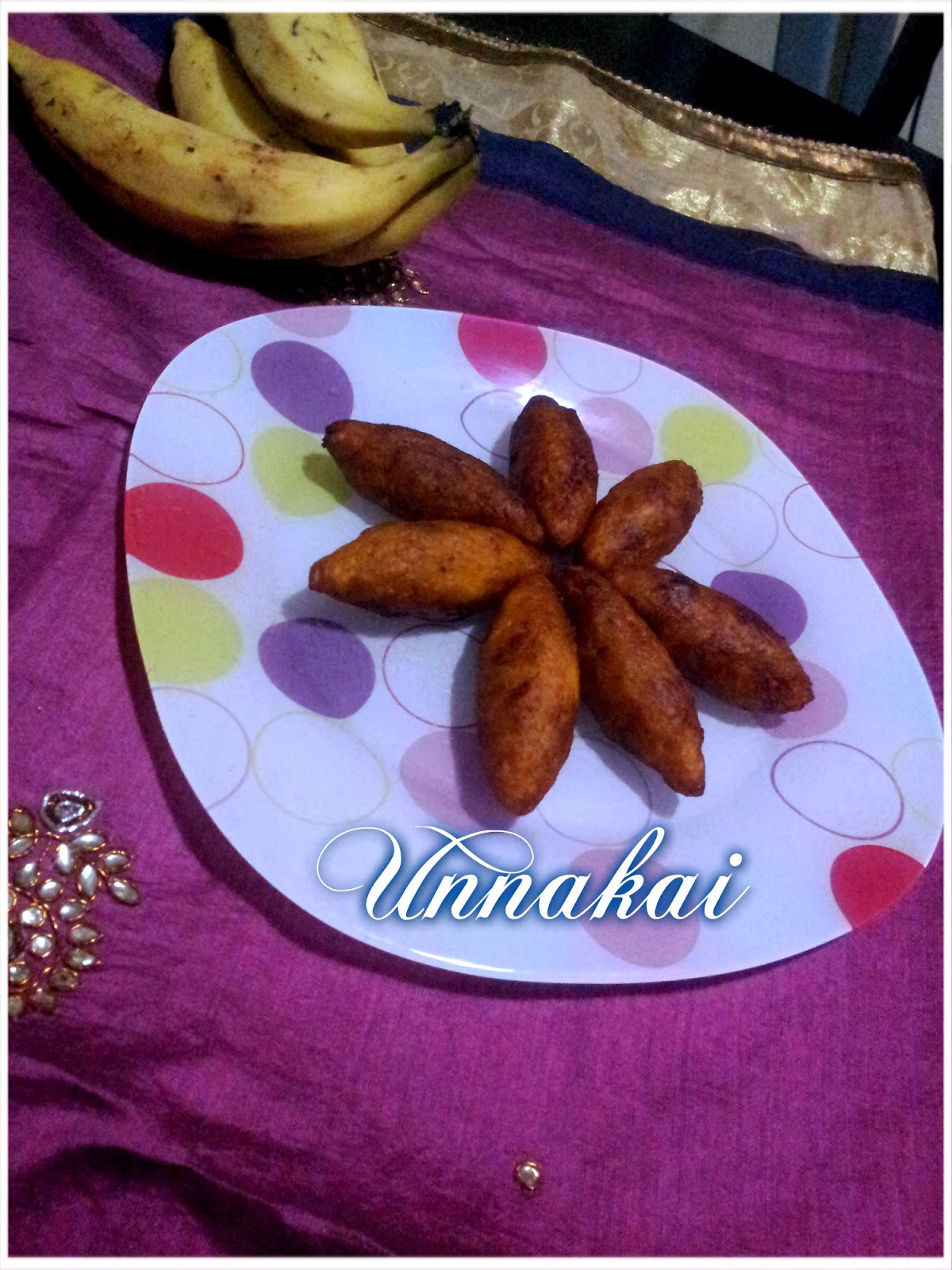 Shaain's Cooknotes: Unnakai - Stuffed Plantain Fry