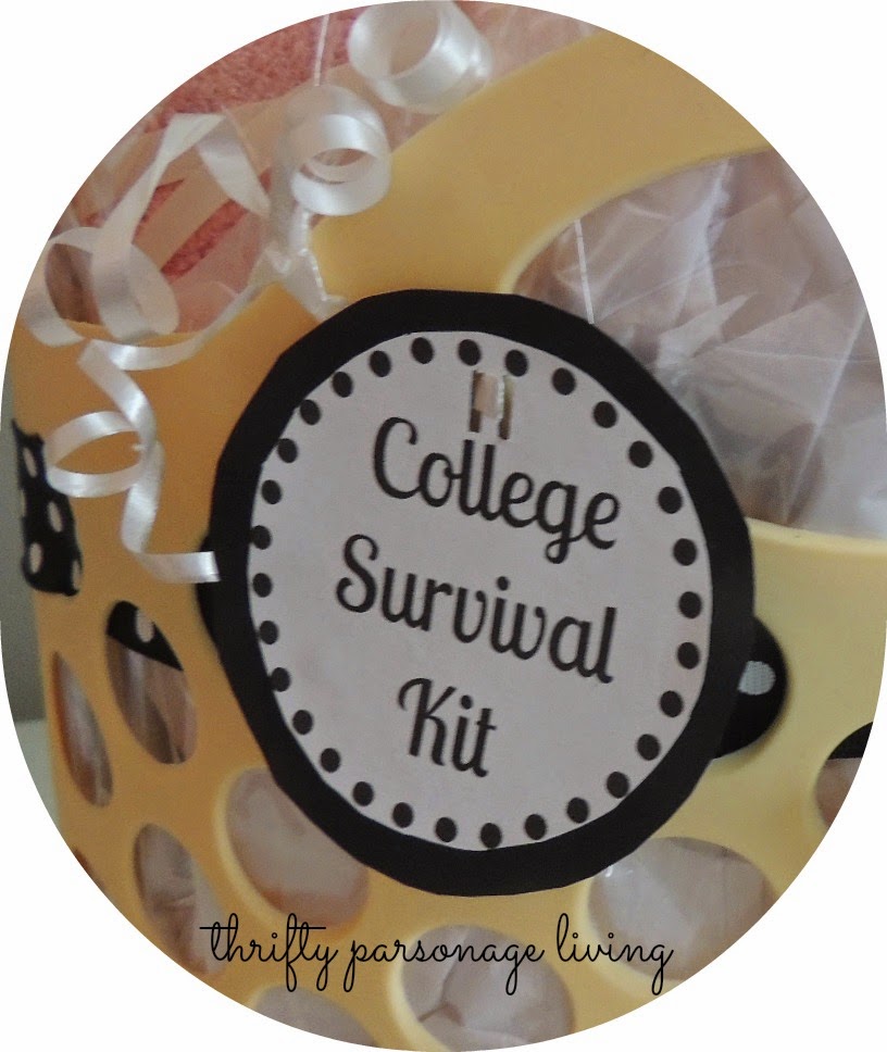 Thrifty Parsonage Living: DIY GRADUATION GIFT ~ COLLEGE SURVIVAL KIT