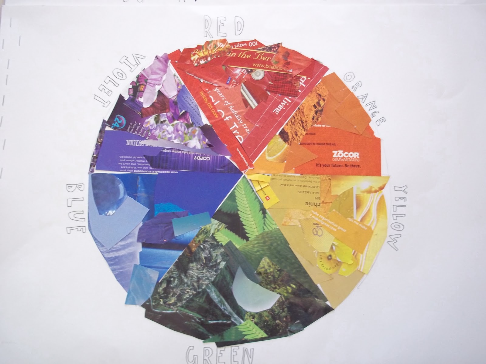 Monument Valley Regional Middle School Art Class: Color Wheel Collage ...