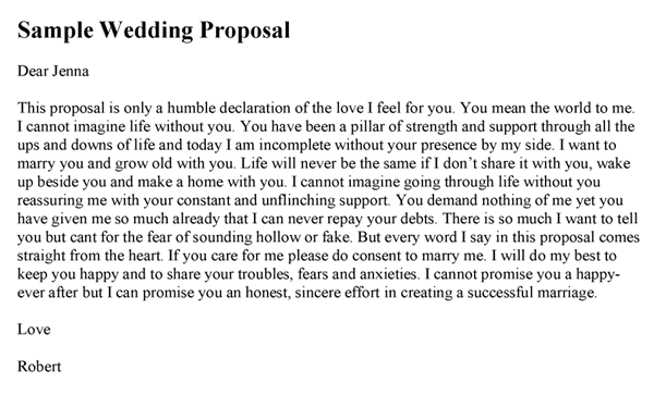 Wedding Proposal Letter - Birthday Letter