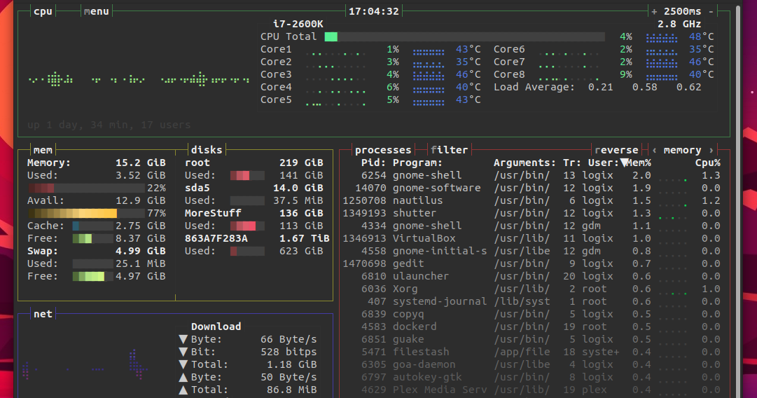 Bashtop Is A Cool Linux Resource Monitor Written In Bash - Linux Uprising Blog