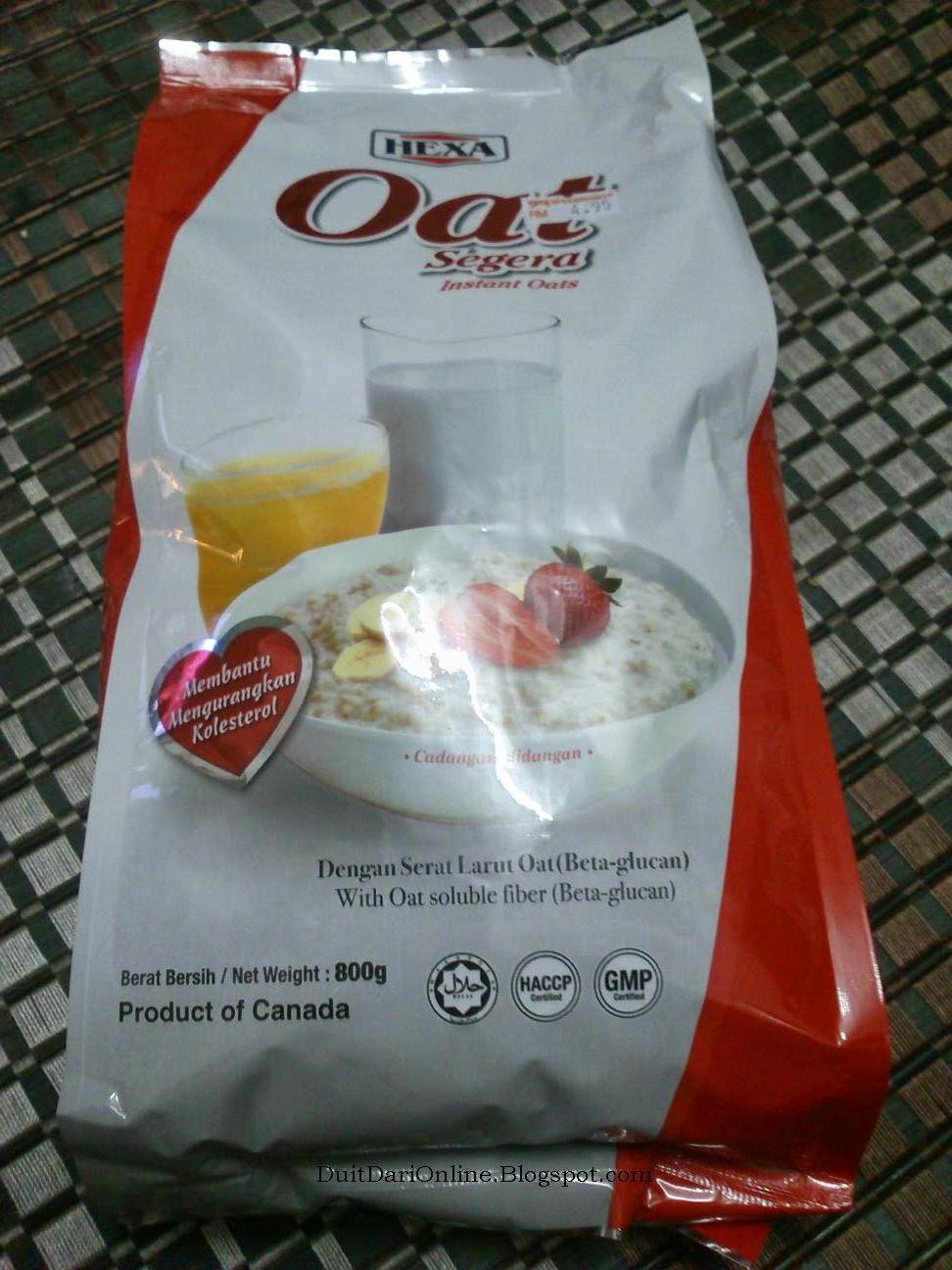 DuitDariOnline - Internet yang sungguh SUPERB!: Oat Segera Brand Hexa