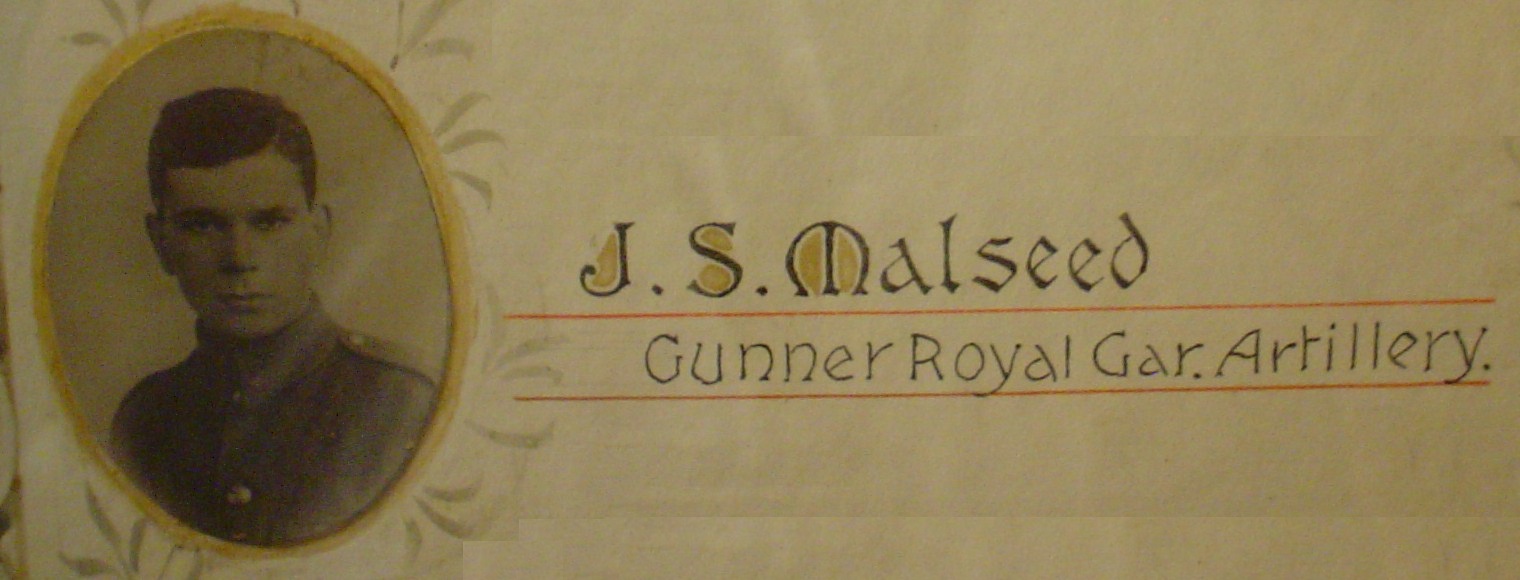 Northern Bank - War Memorials / Roll of Honour : Malseed, John Stewart