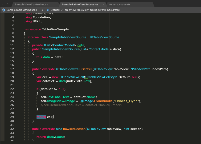Table View in Xamarin iOS - Part 2