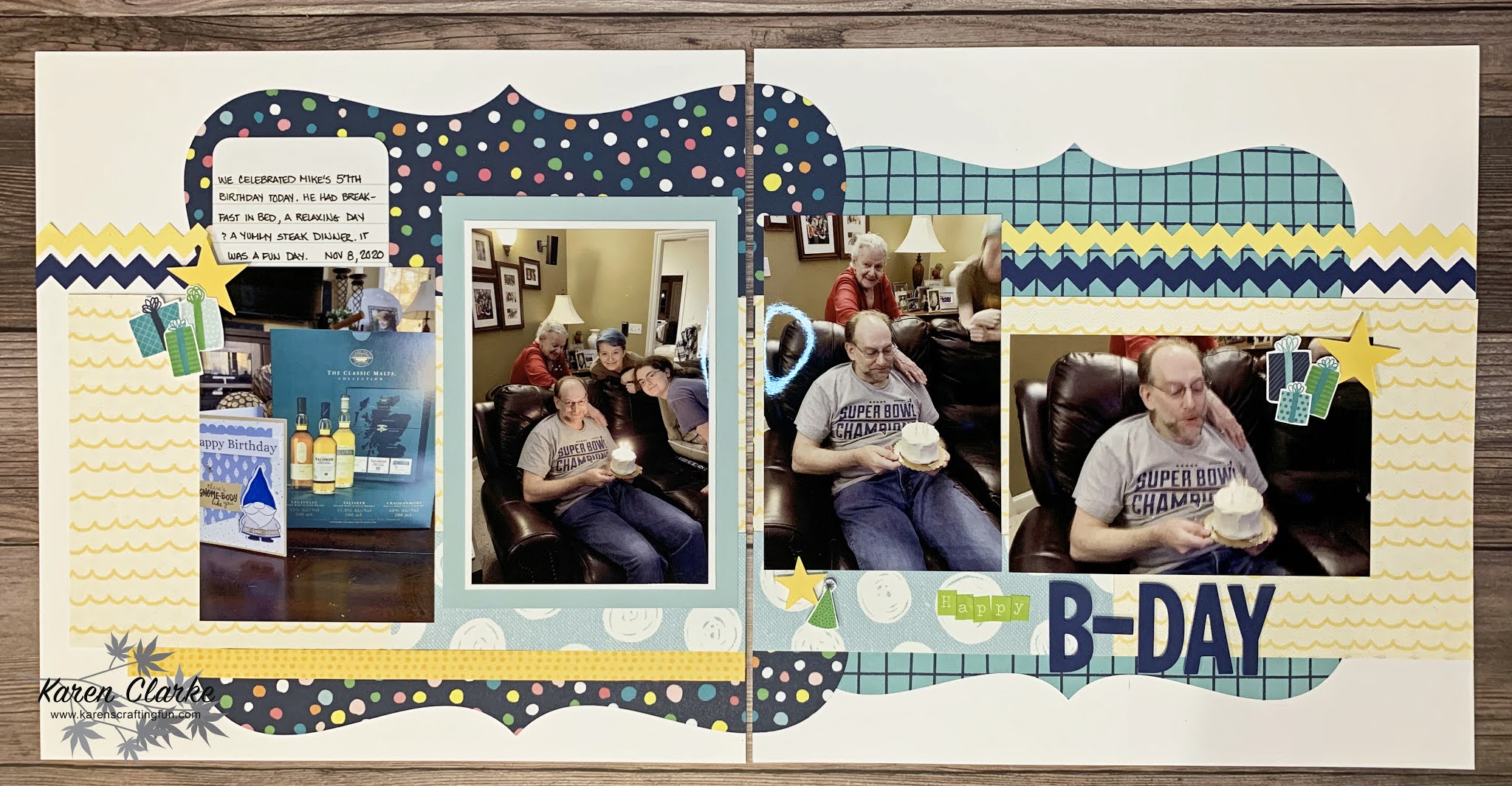 Karen's Crafting Fun: Happy Birthday Layout