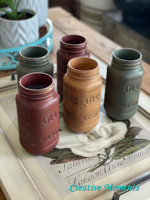 Fall Inspired Rustic Mason Vases