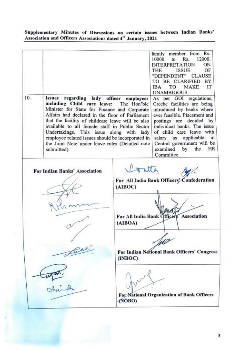 Circular dated 04.01.2021: 8th Joint Note- Discussion on residual ...