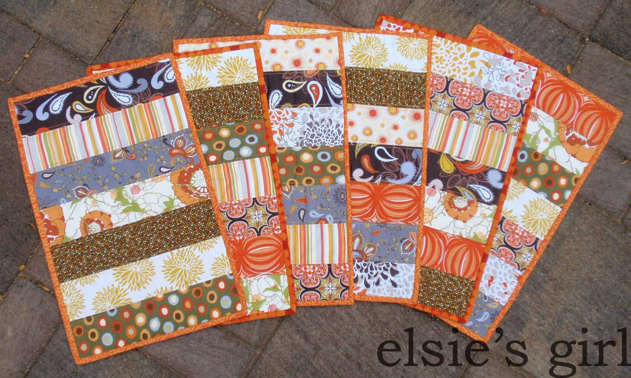elsie's girl: fall placemats