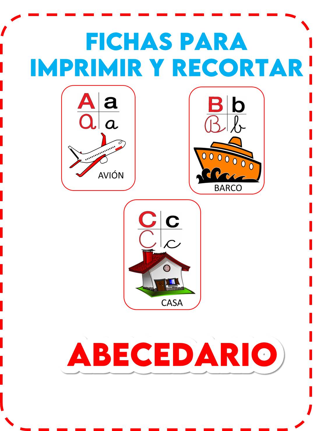 Educando con la Maestra: Abecedario / fichas coloridas para imprimir