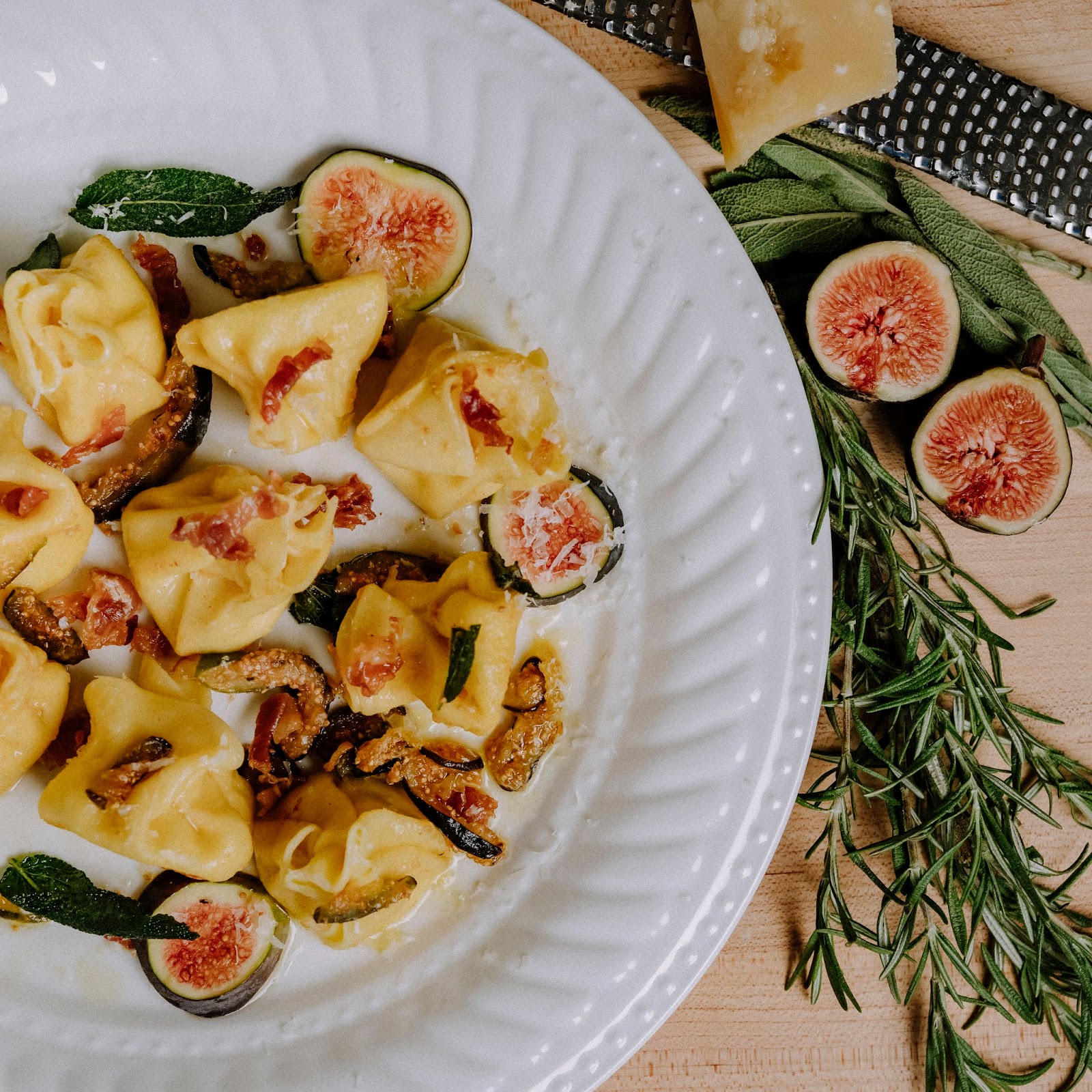 S is for: Sacchetti with Ricotta & Pears in a Brown Butter Fig Sauce