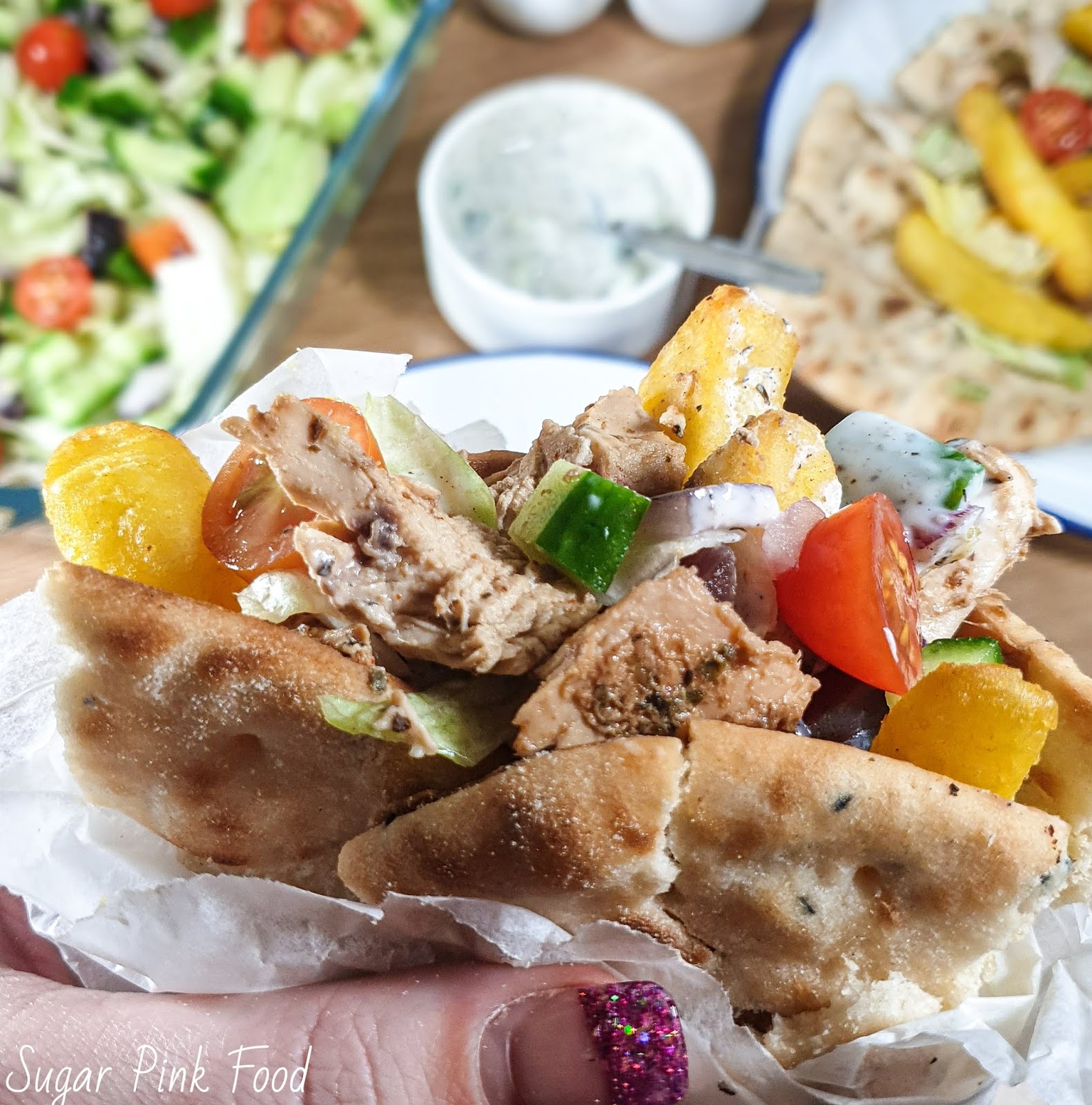 Greek Chicken Gyros & Tzatziki | Healthy Fakeaway Recipe | Slow Cooker ...