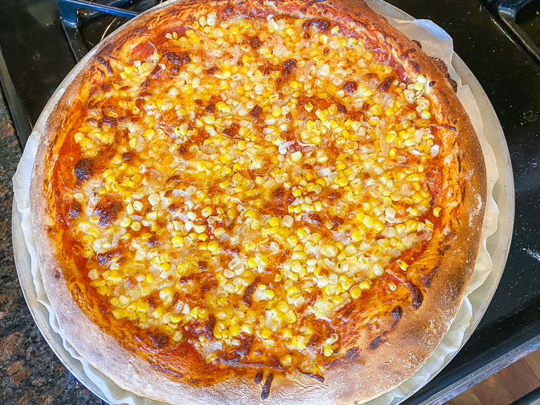 Tales of the Flowers: Pizza at Home - Sweet Summer Corn Pizza